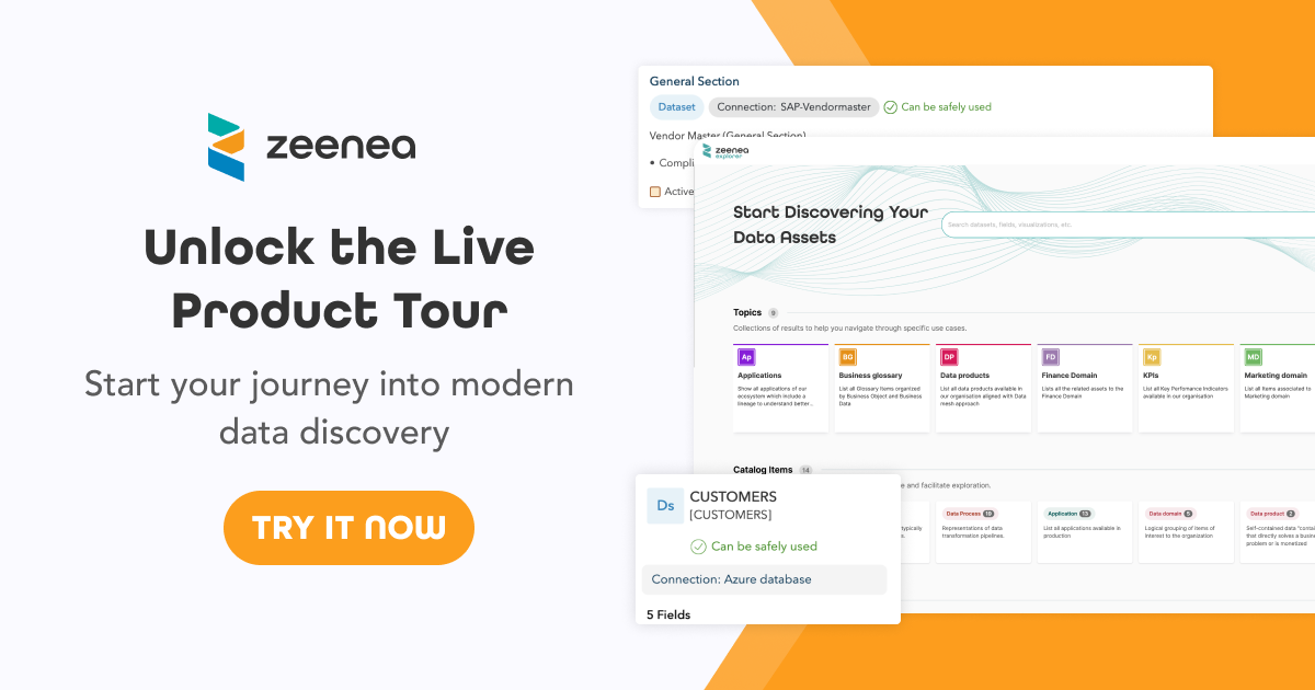 Unlock the Live Product Tour - Zeenea